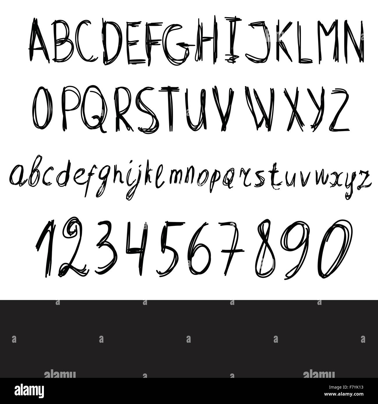 Alphabet letters. Hand drawn illustration by inc Stock Vector Image ...