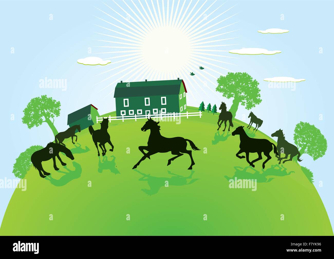 Home paddock Stock Vector Images - Alamy