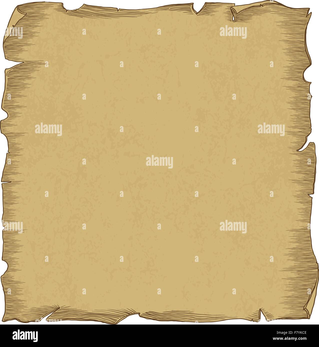Aged scroll paper illustration, vector, isolated on white, separ Stock ...