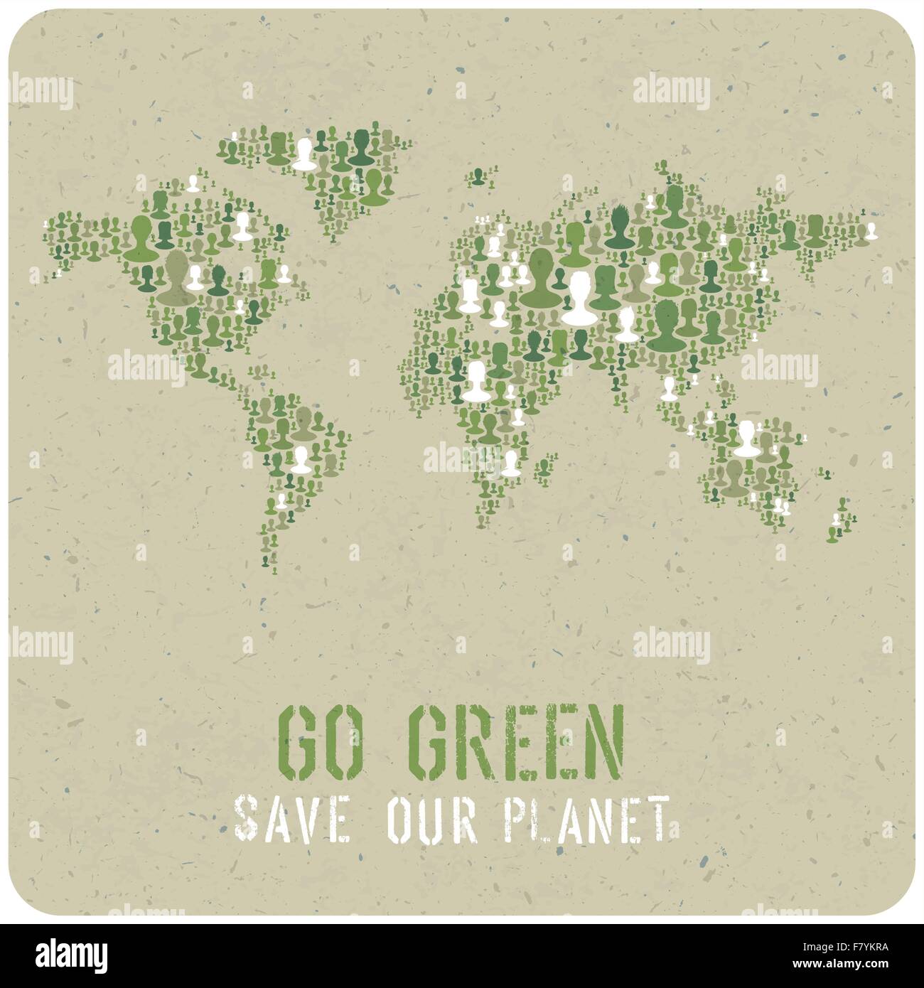 Go Green. Ecology Poster Concept. Vector Stock Vector Image & Art - Alamy