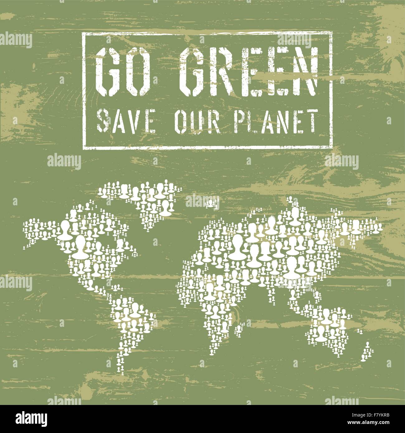 Go Green Conceptual Poster. Vector Stock Vector Image & Art - Alamy