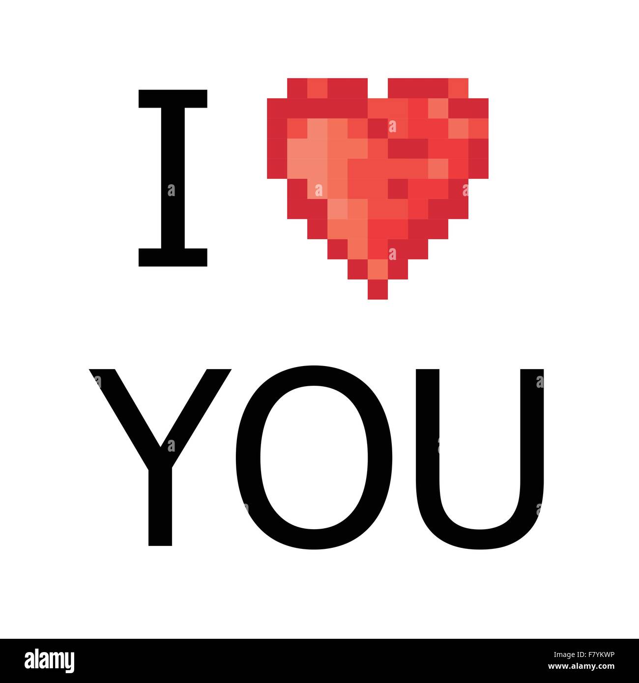 Pixel art happy valentines Stock Vector Images - Alamy