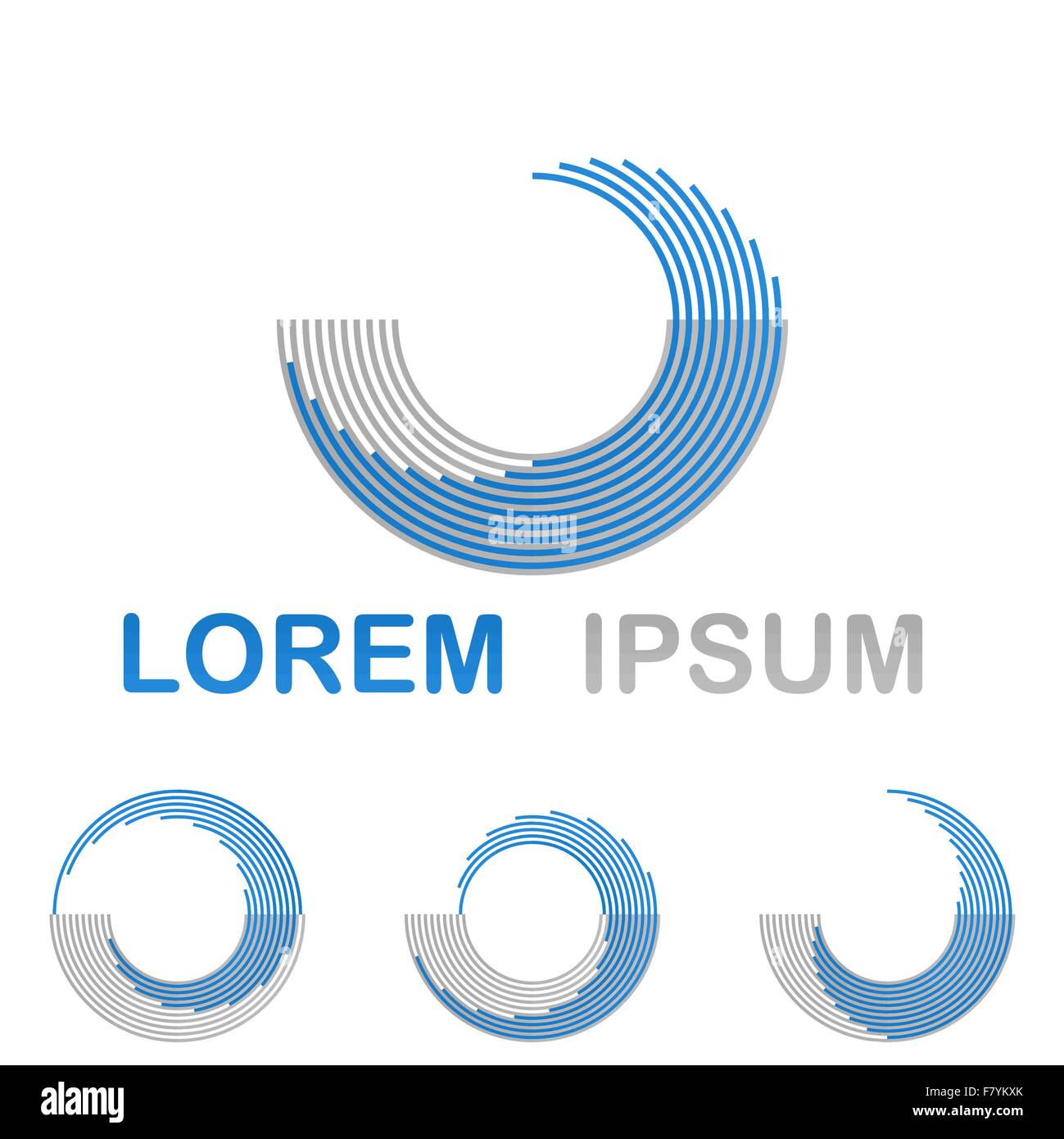 Blue water, spa, health and wellness symbol set Stock Vector Image ...