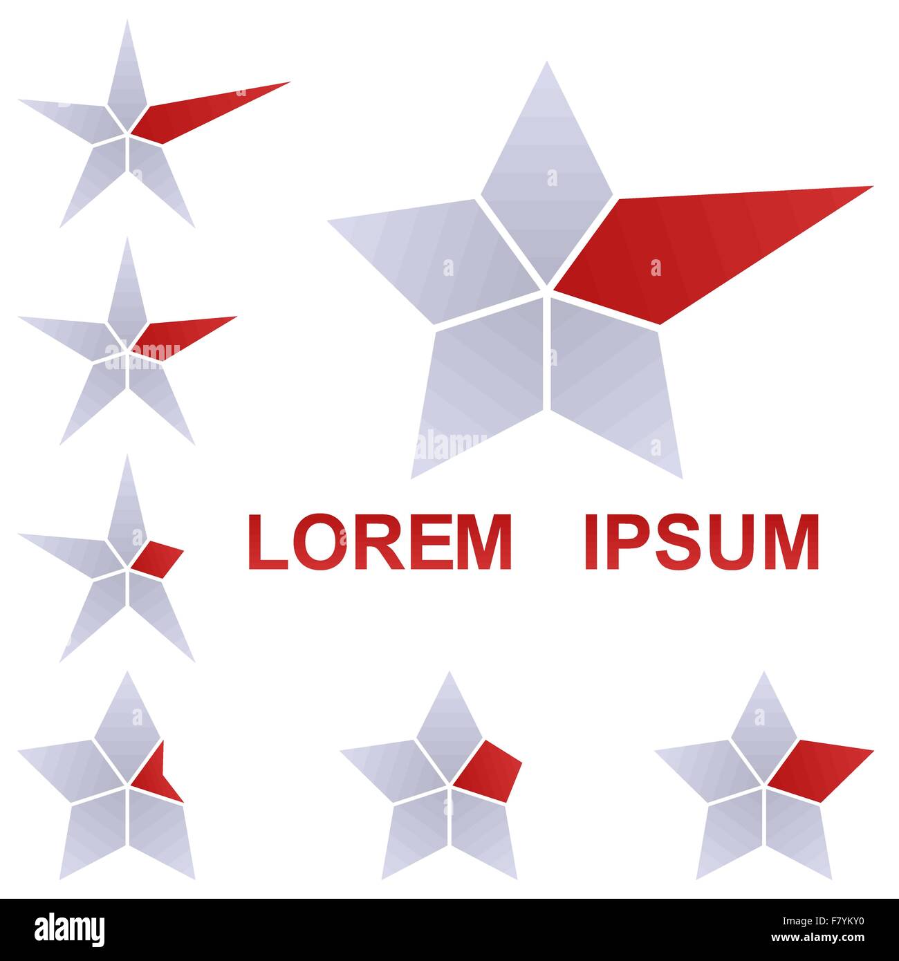 Grey and red star icon design set Stock Vector Image & Art - Alamy