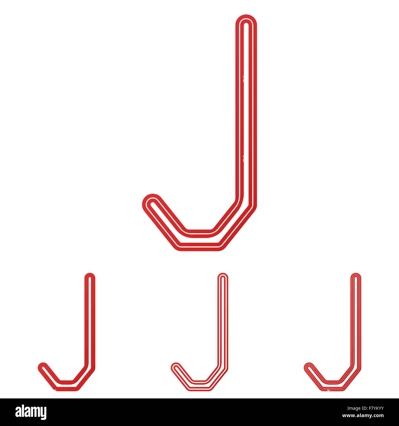 Red letter j logo design set Stock Vector Image & Art - Alamy