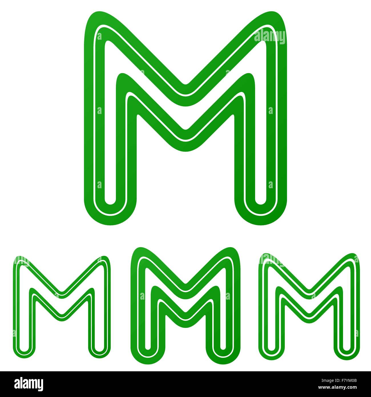 Green line m logo design set Stock Vector Image & Art - Alamy
