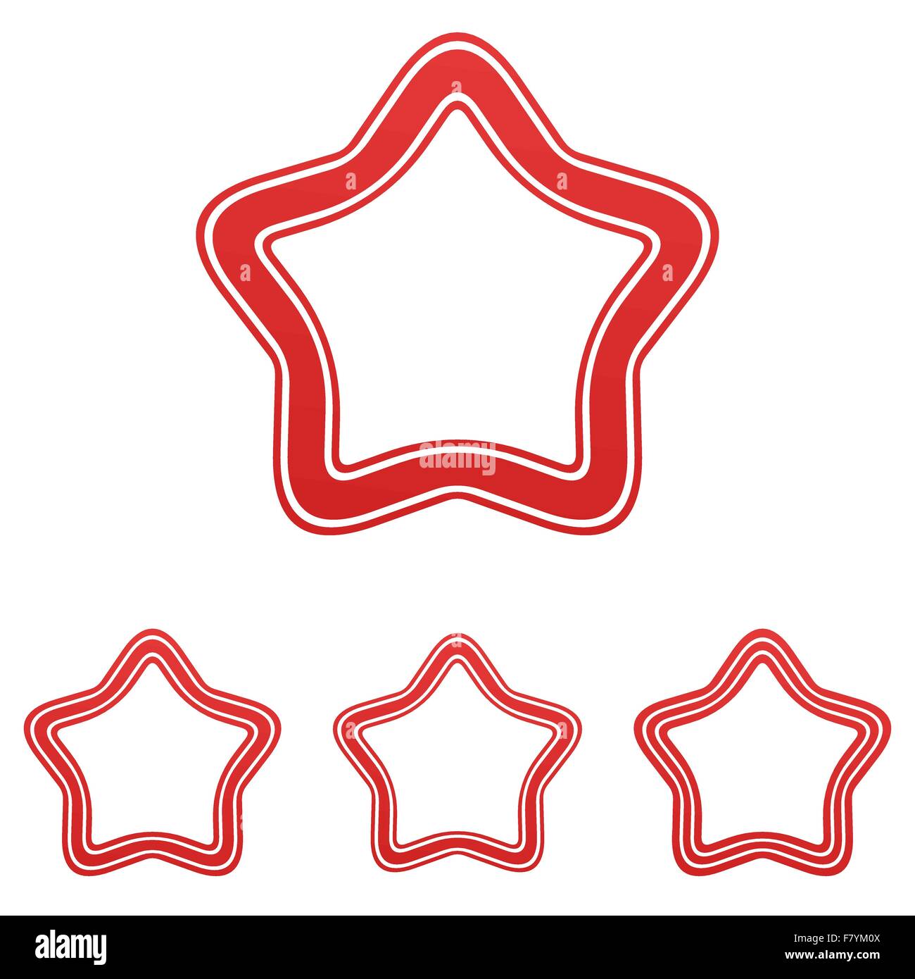 Red line star logo design set Stock Vector Image & Art - Alamy