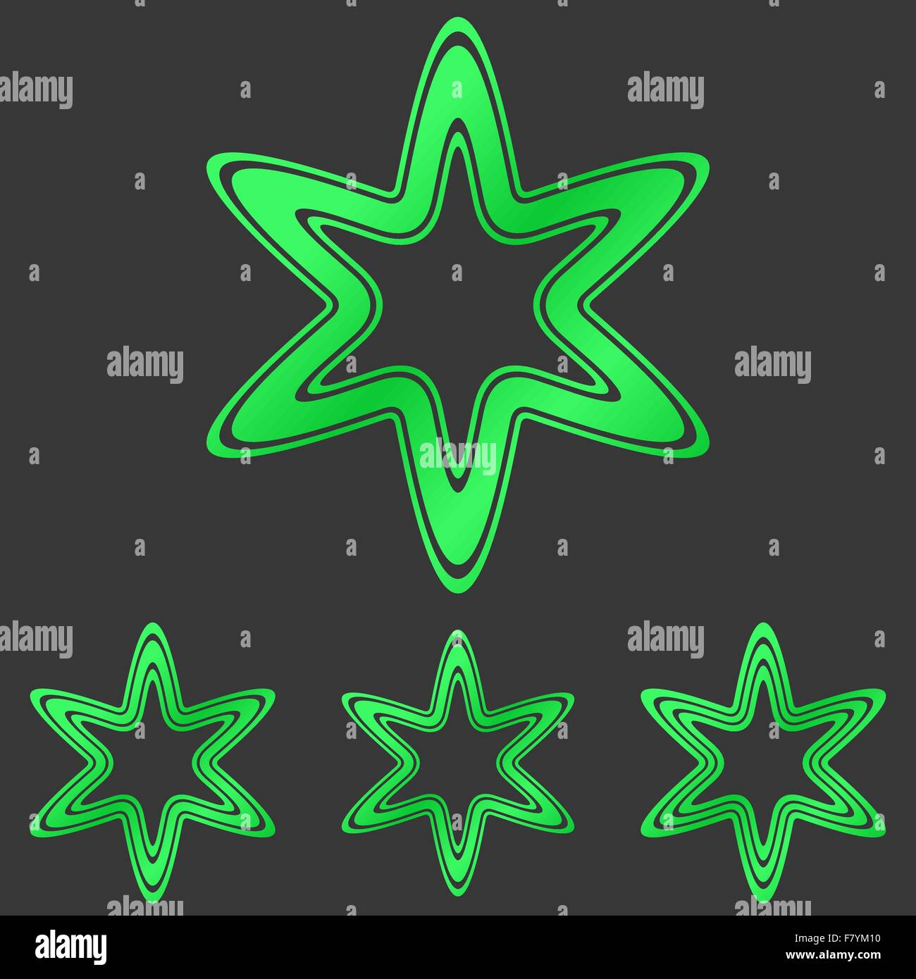 6 star green star design hi-res stock photography and images - Alamy