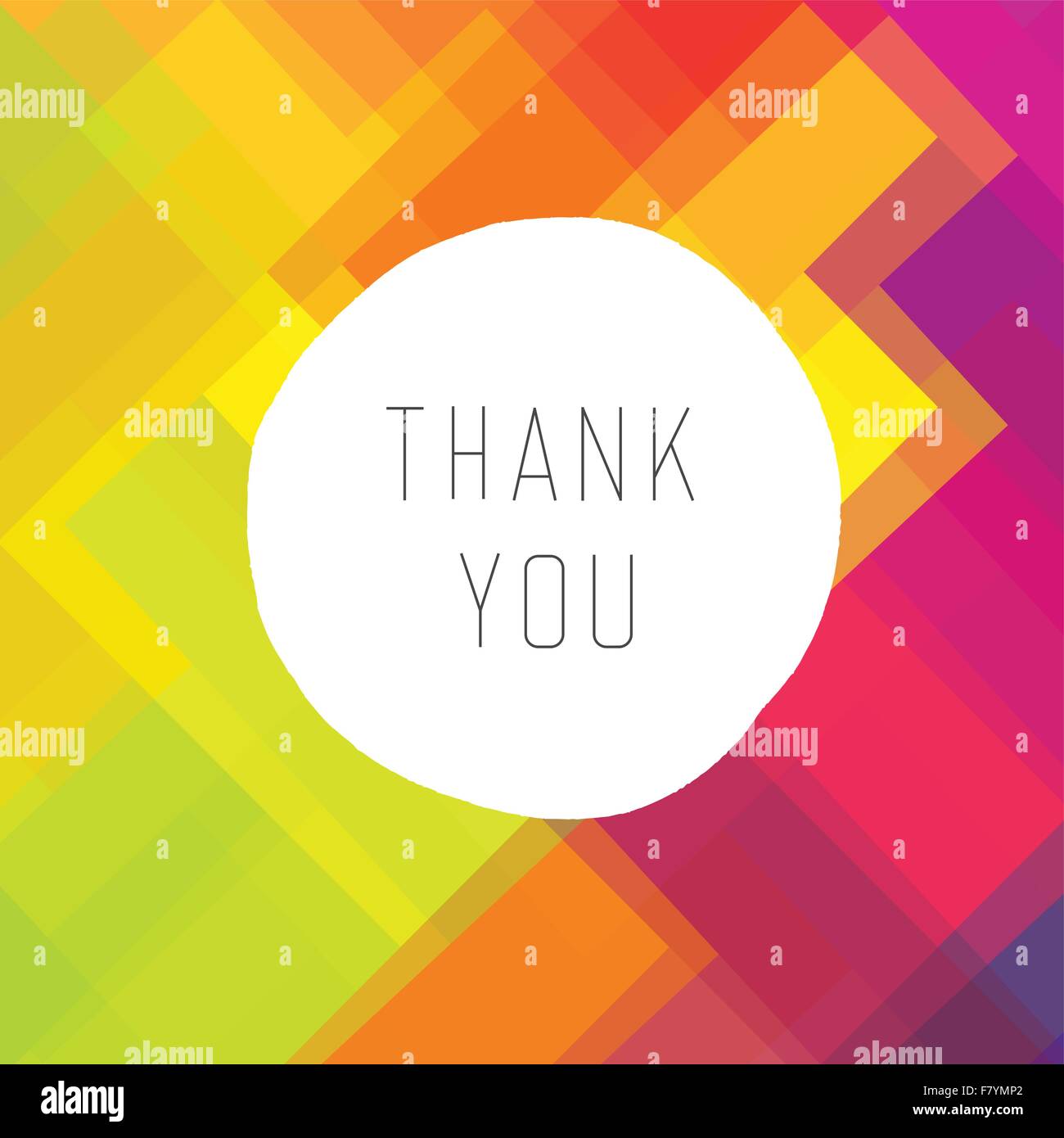 Thank you card colorful, vector Stock Vector Image & Art - Alamy
