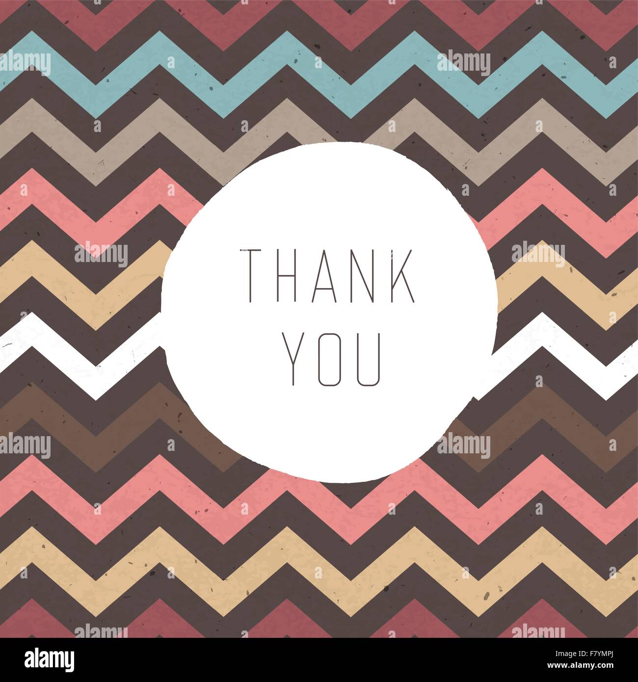 Thank you card. Zigzag pattern seamless texture with label. Vect Stock ...