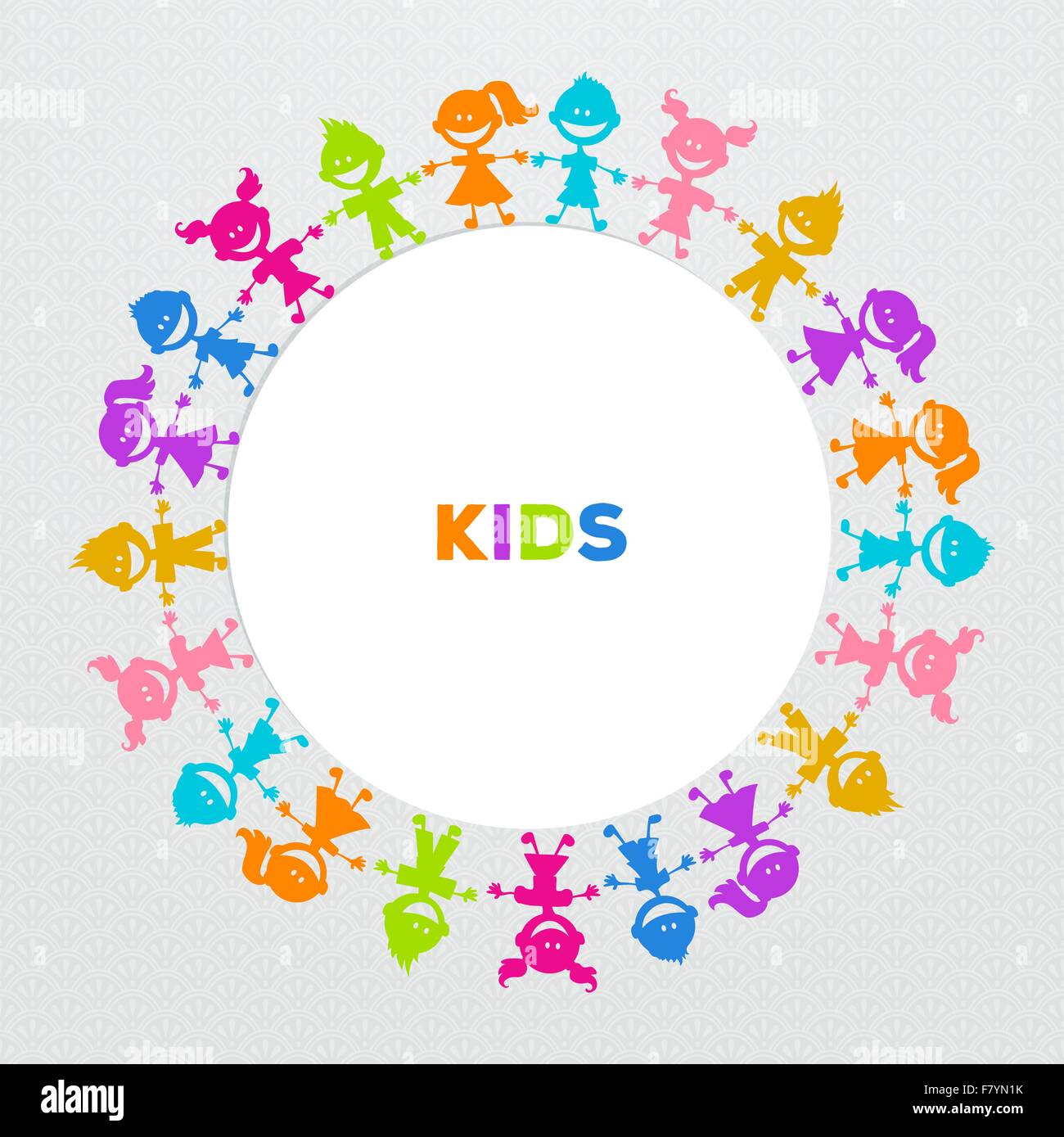 Colorful kids friends image Stock Vector Image & Art - Alamy