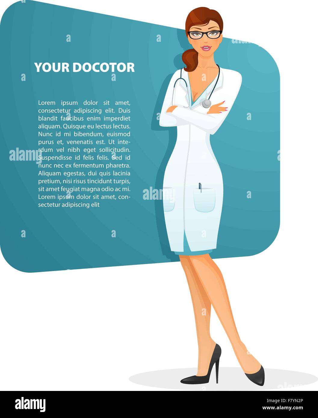 Female doctor character isolated Stock Vector Images - Alamy