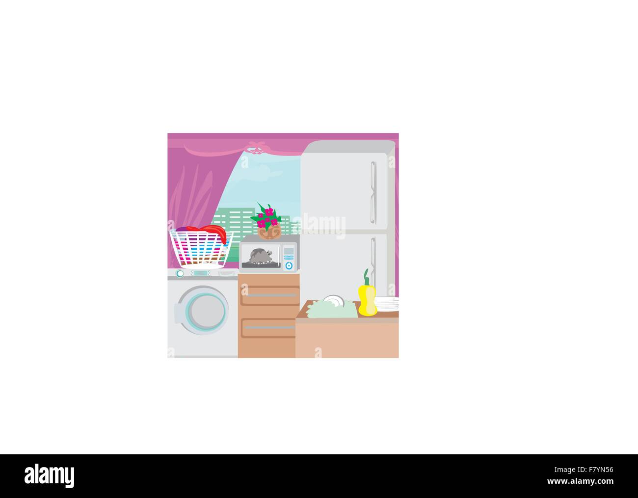 Modern kitchen Stock Vector Images - Alamy