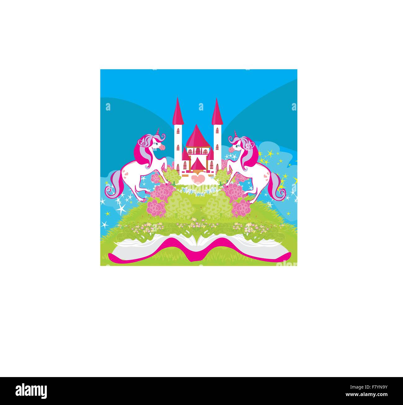 fairy castle appearing from the book Stock Vector Image & Art - Alamy
