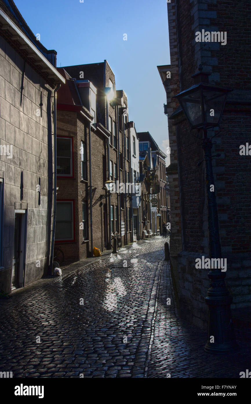 Cobbled wet street in hi-res stock photography and images - Alamy