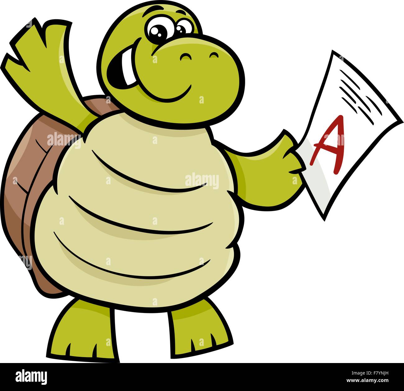 turtle with a mark cartoon illustration Stock Vector Image & Art - Alamy