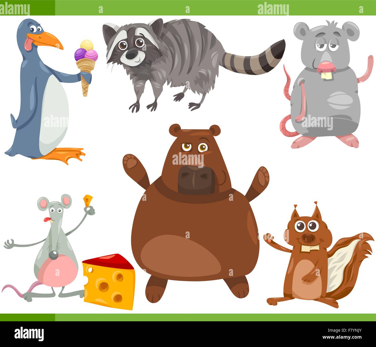 wild animals cartoon set illustration Stock Vector Image & Art - Alamy