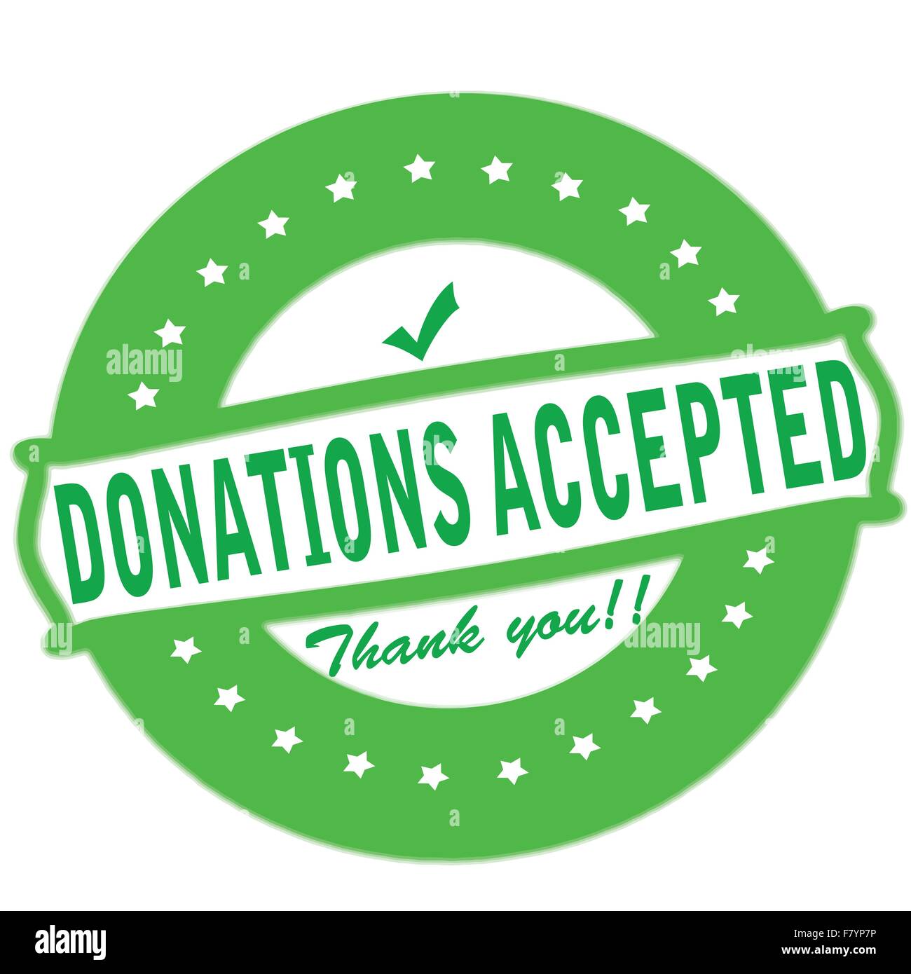 Thank you for your donation sign Stock Vector Images - Alamy