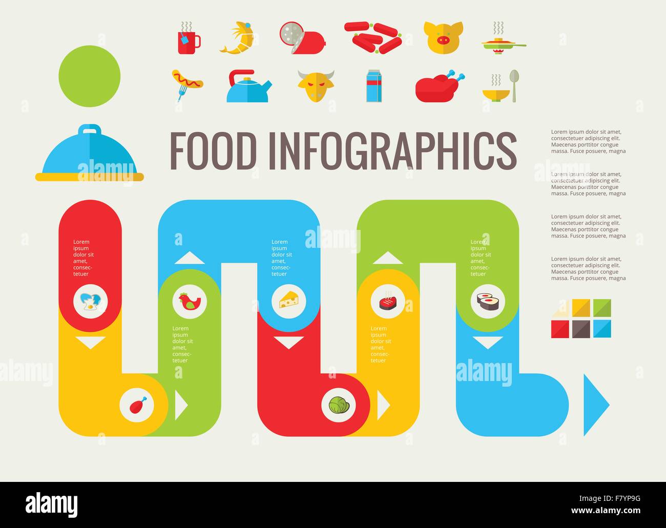 Food Infographic Elements Stock Vector Image & Art - Alamy