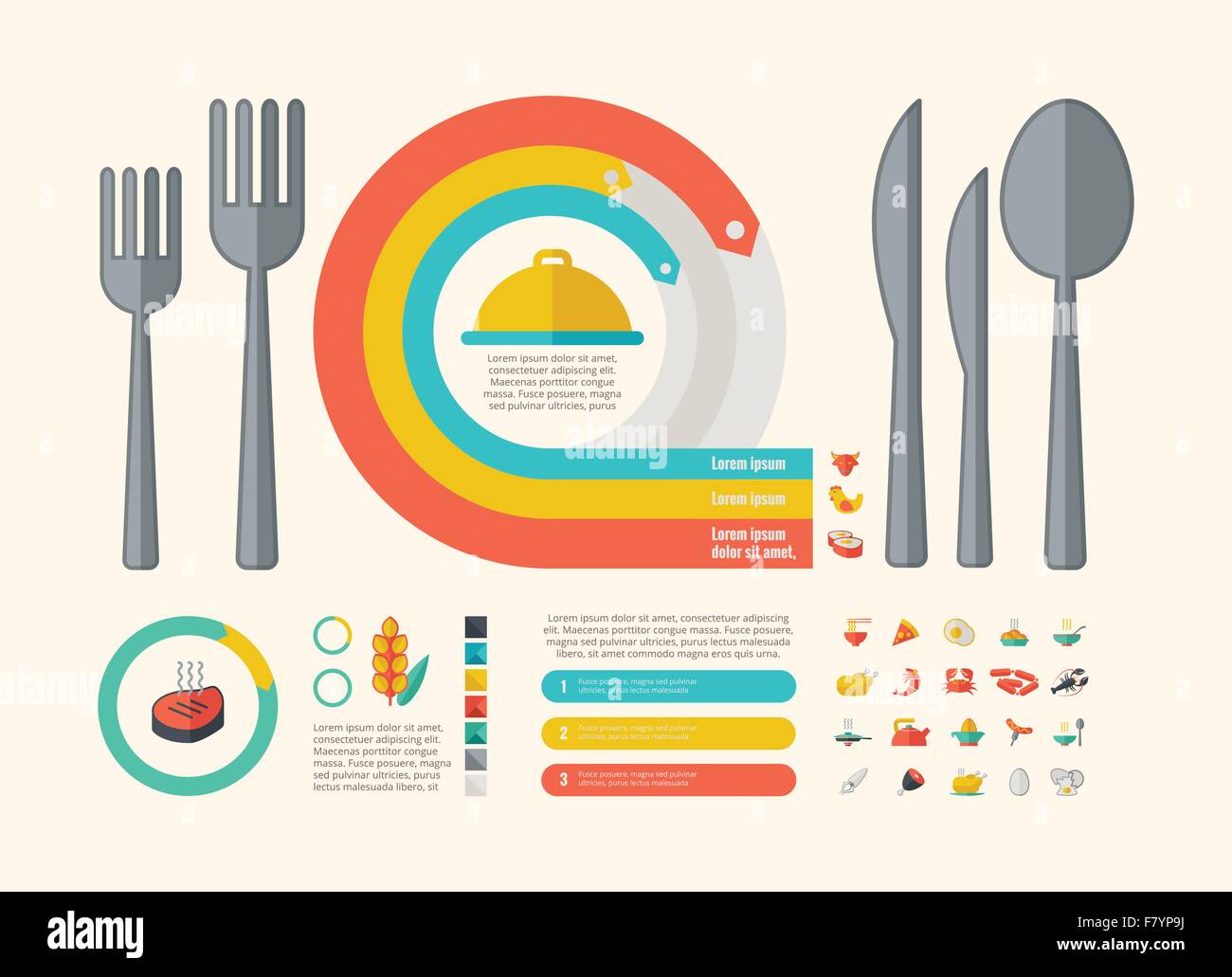 Infographic dinner Stock Vector Images - Alamy