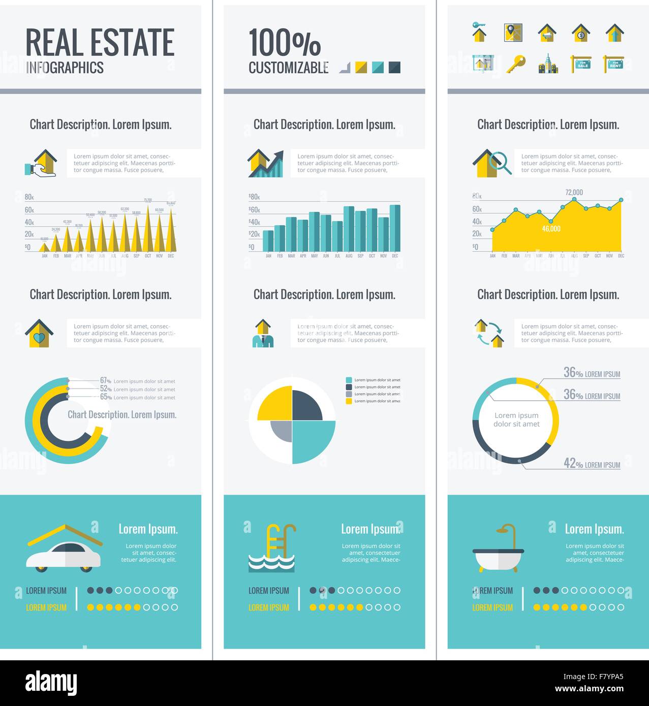 Real Estate Infographic Elements Stock Vector Image & Art - Alamy
