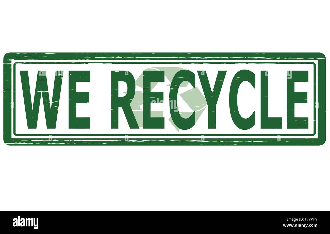 Recycle symbol rubber stamp Stock Vector Images - Alamy