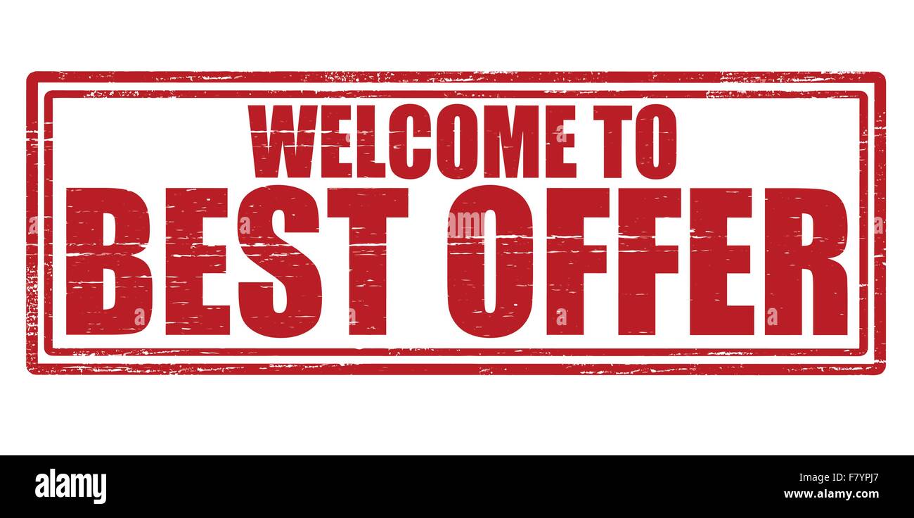 Welcome to best offer Stock Vector Image & Art - Alamy