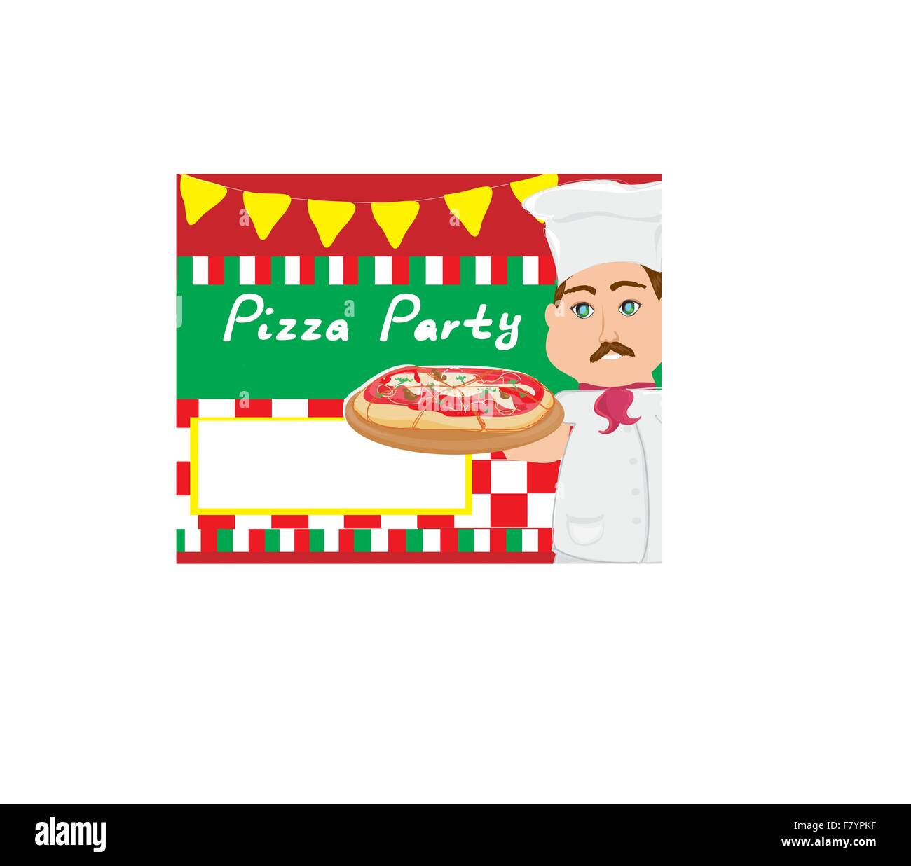 chef with pizza - Abstract card with space for Your text Stock Vector ...