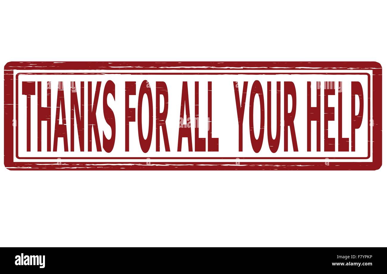 Thanks for all your help Stock Vector Image & Art - Alamy