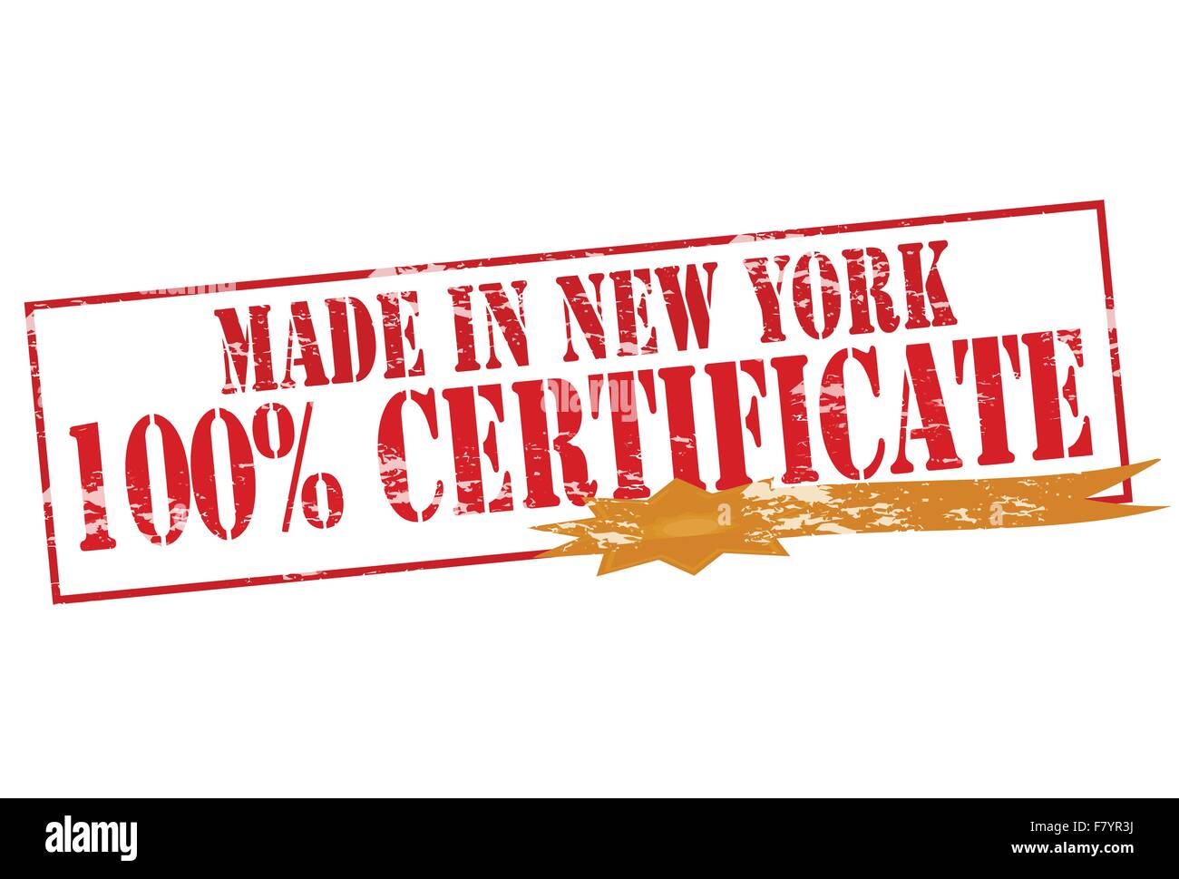 Made in New York one hundred percent certificate Stock Vector Image ...
