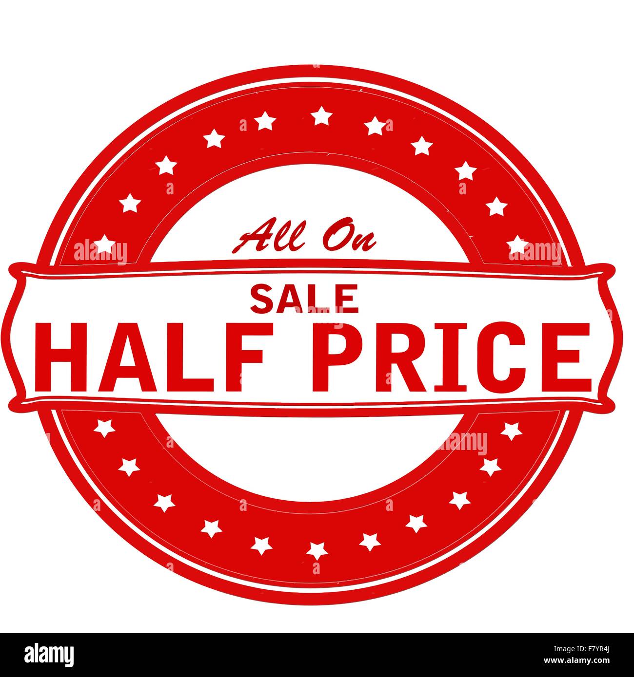 Half price rubber stamp Stock Vector Images - Alamy
