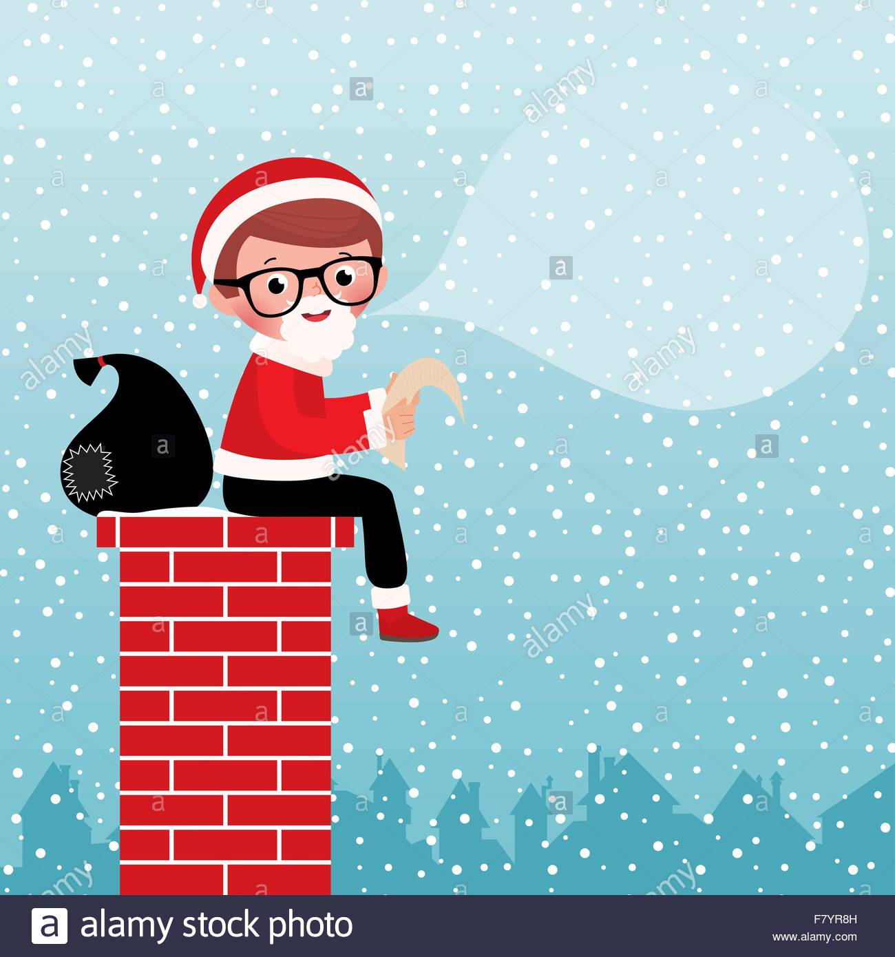 Santa On The Roof High Resolution Stock Photography and Images - Alamy