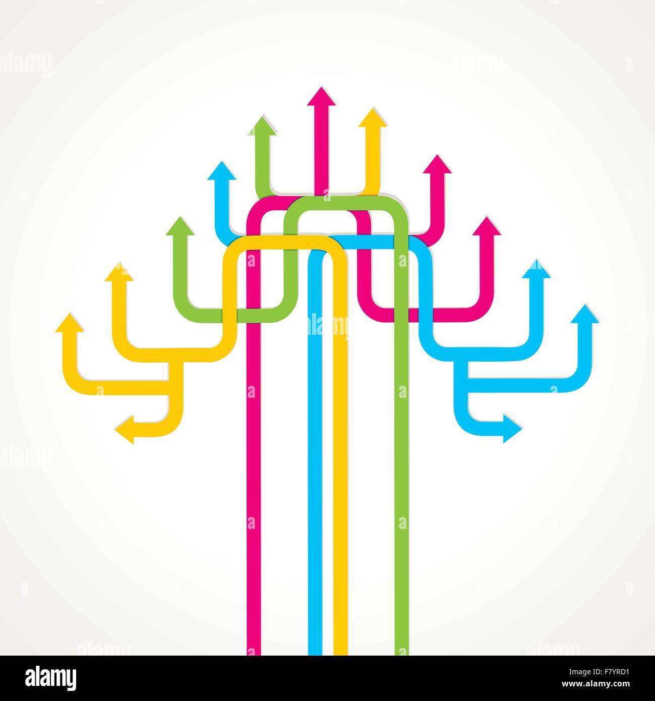 colorful arrow tree design stock vector Stock Vector Image & Art - Alamy