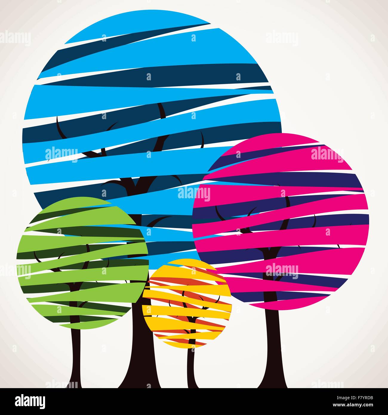 abstract colorful tree stock vector Stock Vector Image & Art - Alamy