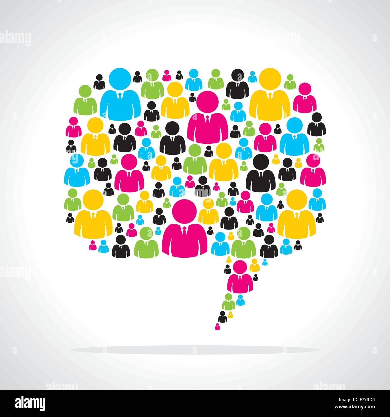 colorful people team message bubble stock vector Stock Vector Image ...
