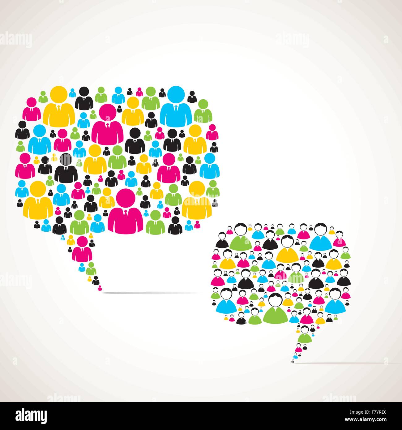 colorful group of people message bubble stock Stock Vector Image & Art ...