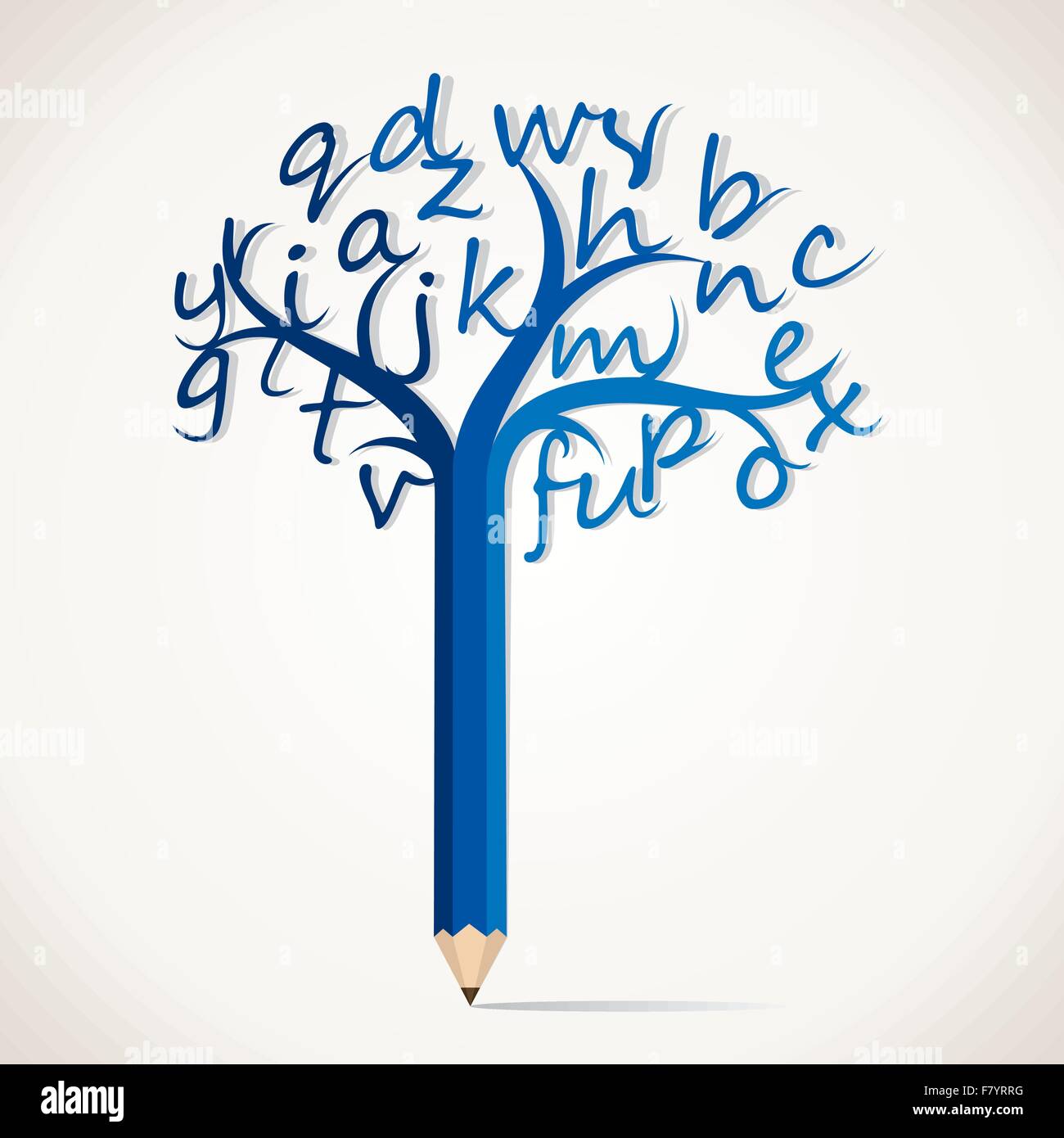 Education tree children alphabet Stock Vector Images - Alamy