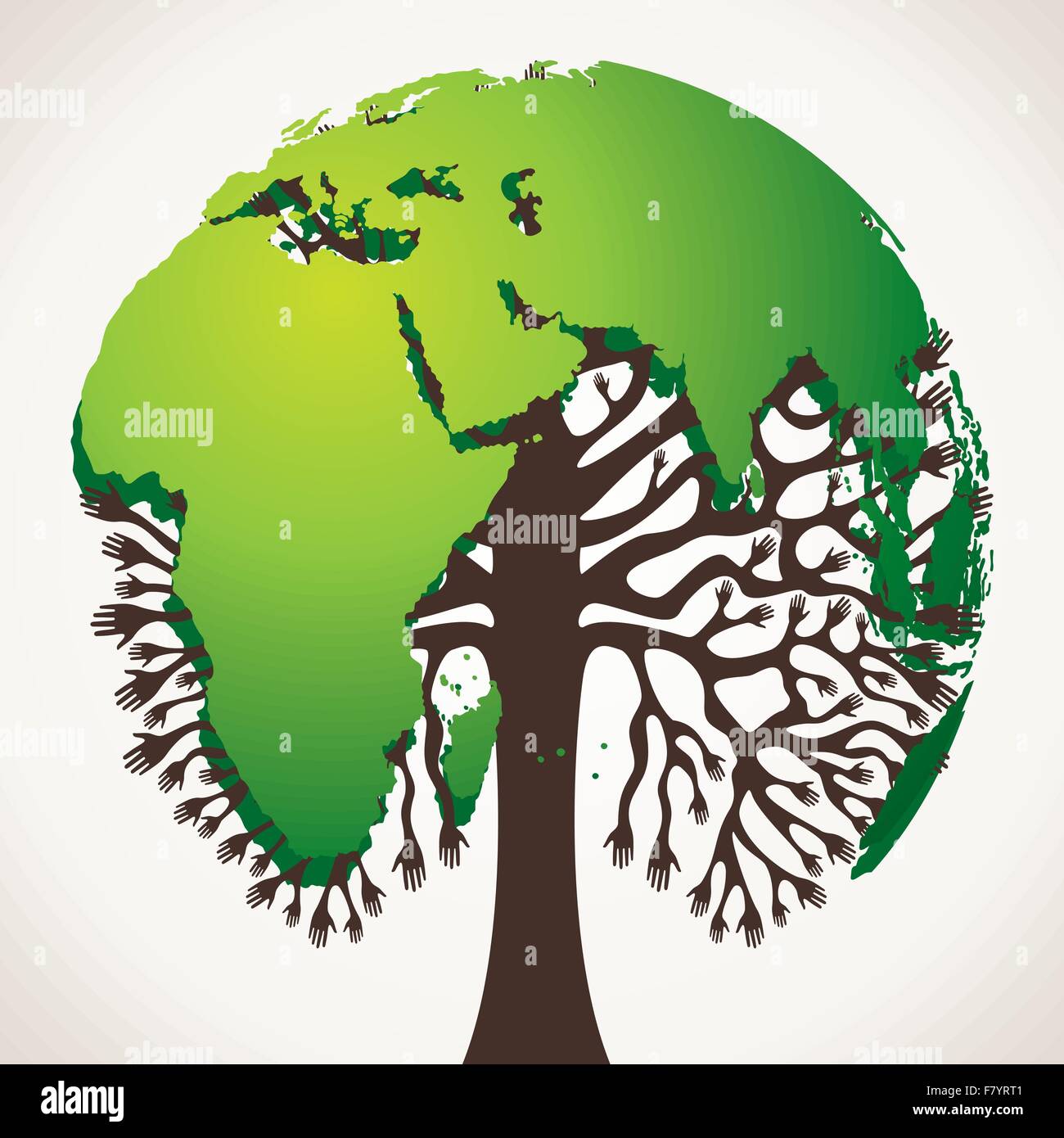 green world map tree stock vector Stock Vector Image & Art - Alamy