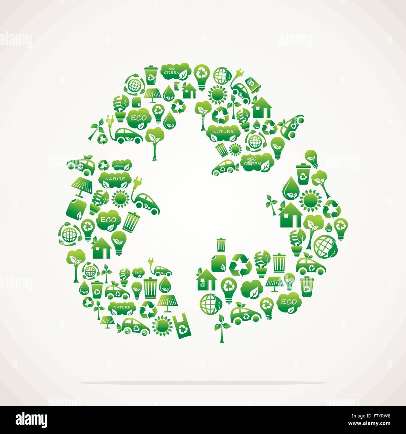 recycle icon design with eco icon Stock Vector Image & Art - Alamy