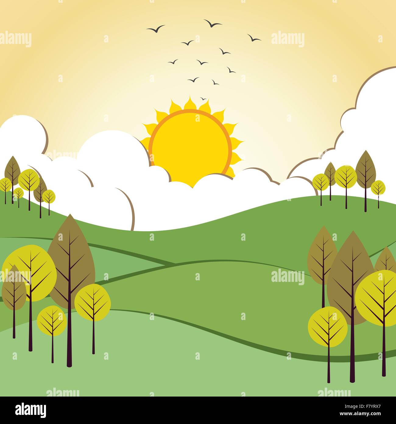 Cartoon bush natural comic hi-res stock photography and images - Alamy