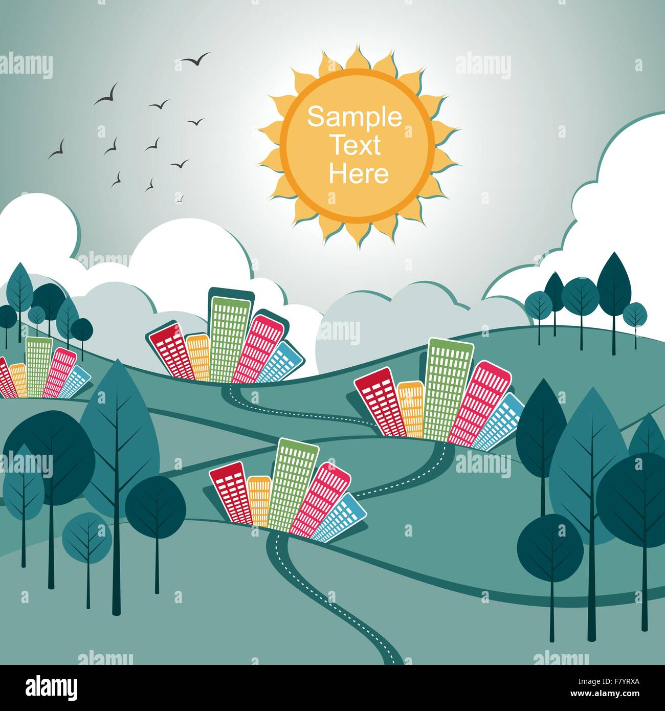 High tech city background Stock Vector Images - Alamy