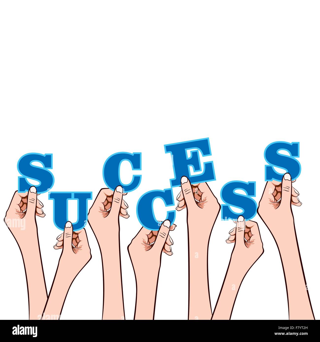 success word in hand Stock Vector Image & Art - Alamy