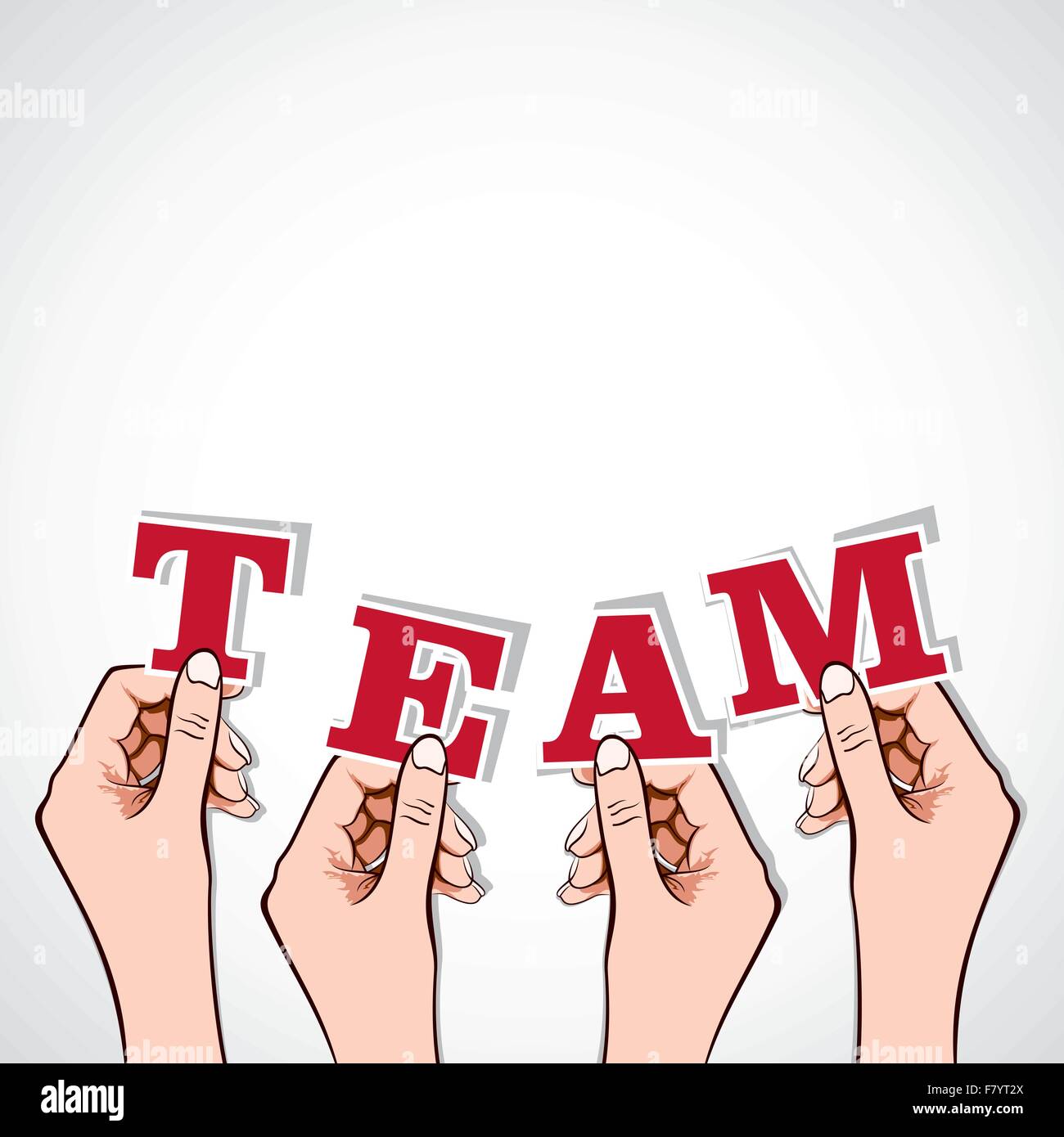 team word in hand Stock Vector Image & Art - Alamy