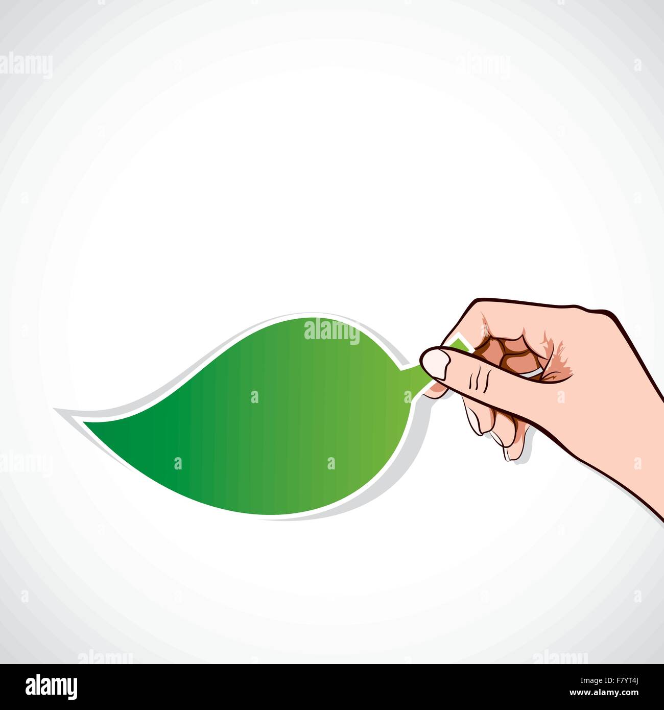 Hand holding palm leaf Stock Vector Images - Alamy