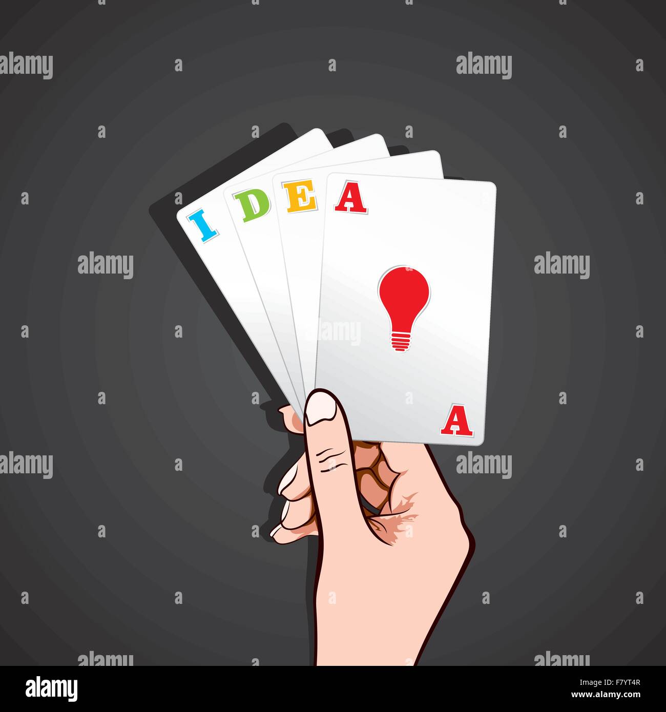 Number four in hand Stock Vector Images - Alamy