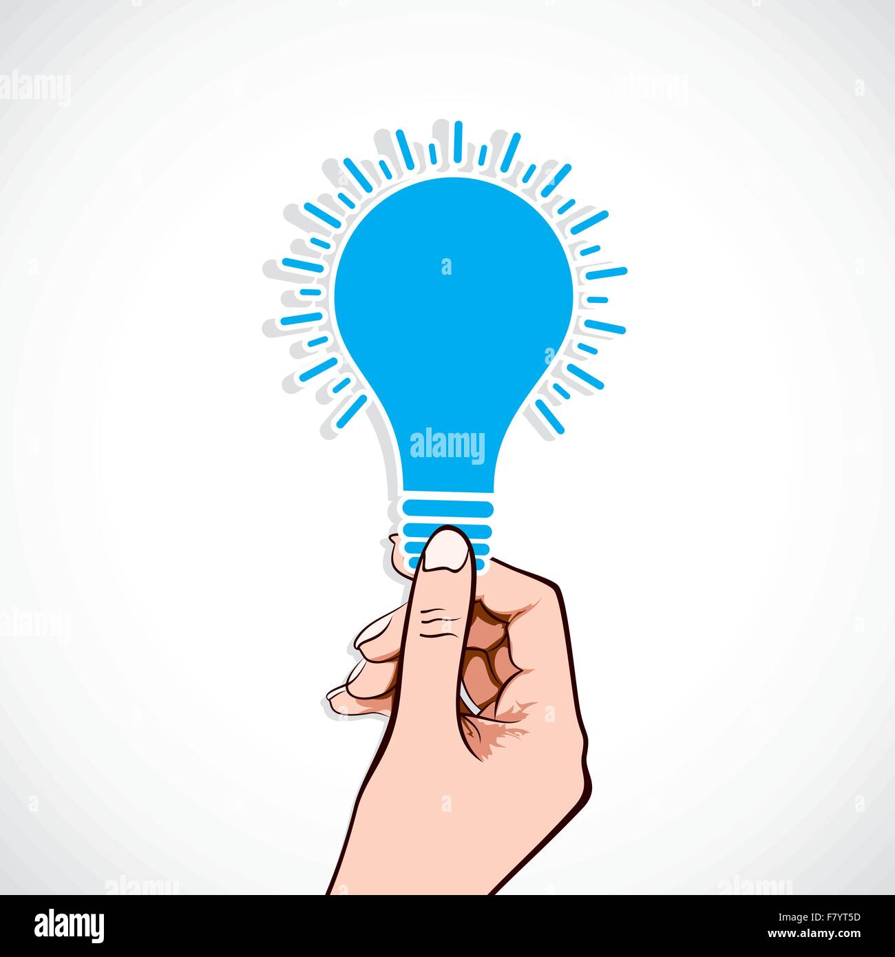 Isolated blue light bulb Stock Vector Images - Alamy