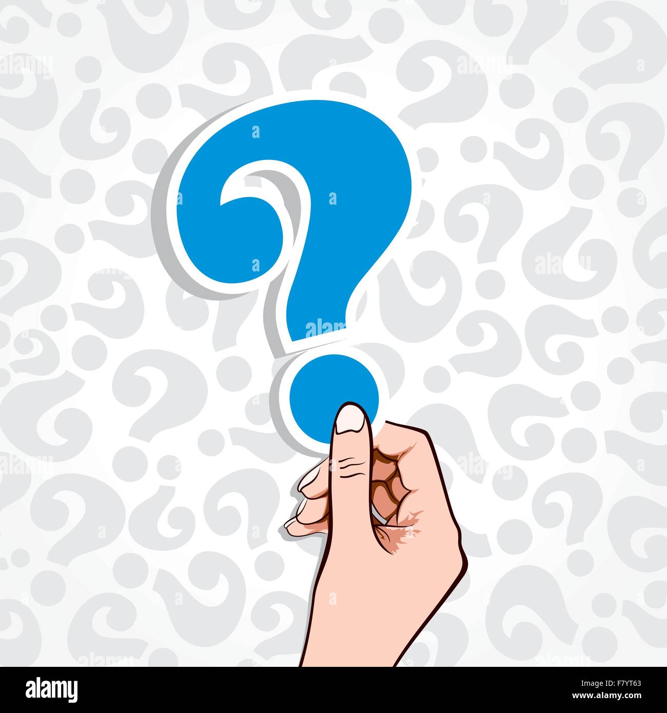 Question mark in hand Stock Vector Images - Alamy