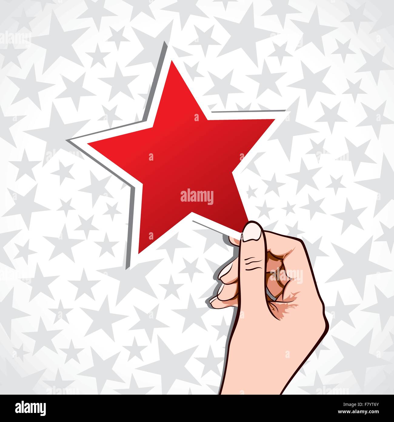 red star sticker Stock Vector Image & Art - Alamy