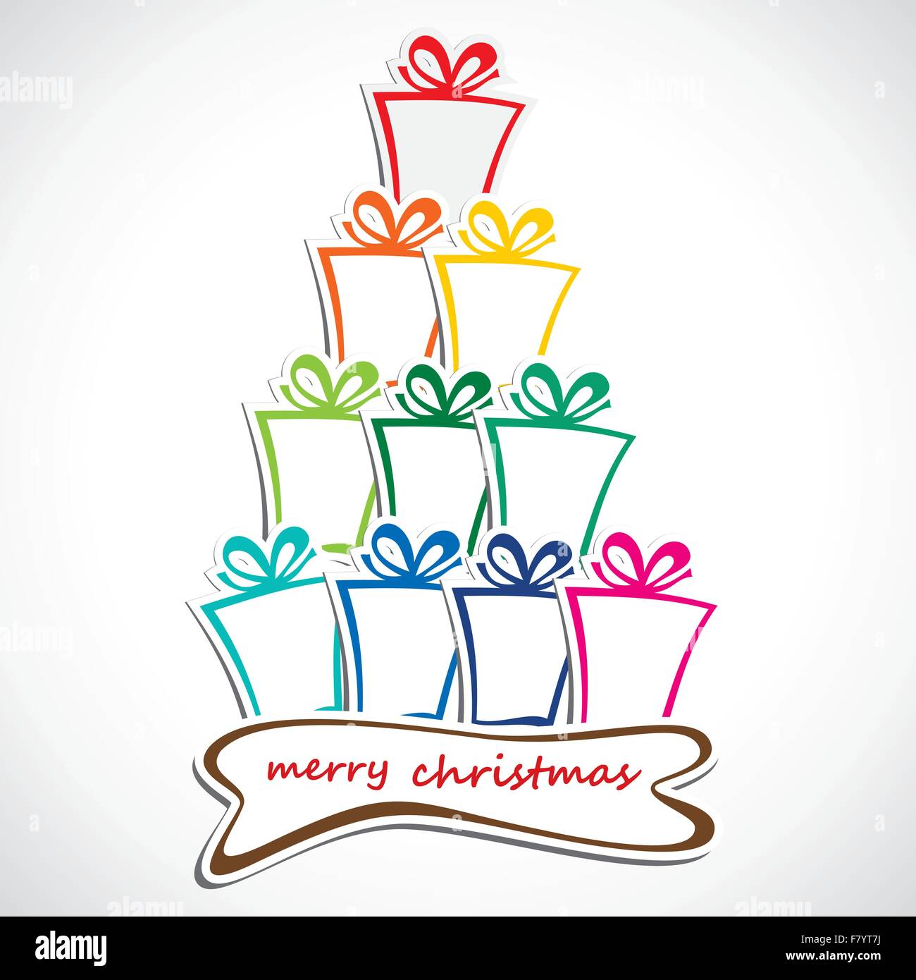 merry christmas gift stack Stock Vector Image & Art - Alamy