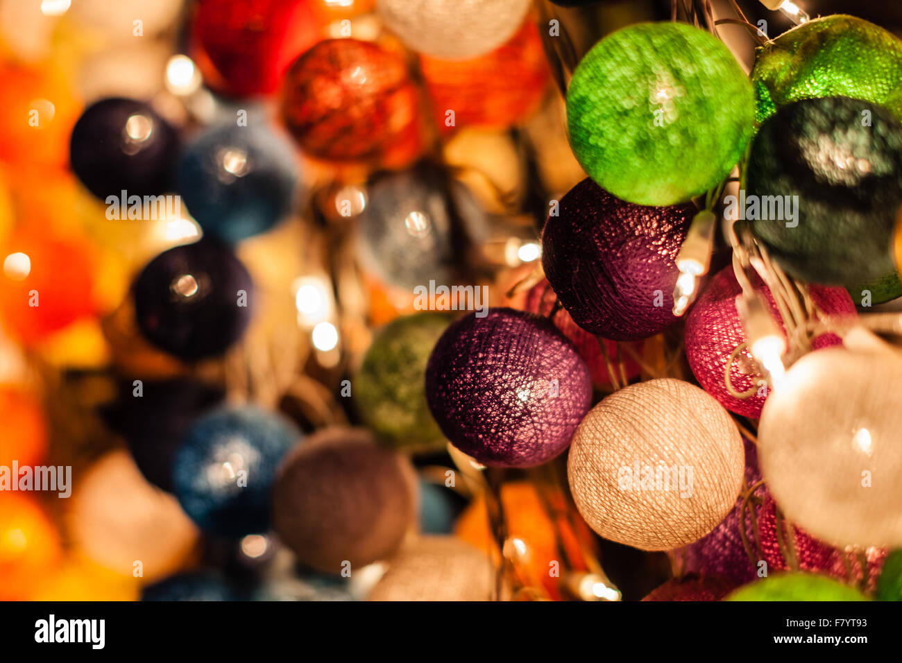 colorful decorative lights in a thai market stall in bangkok Stock ...